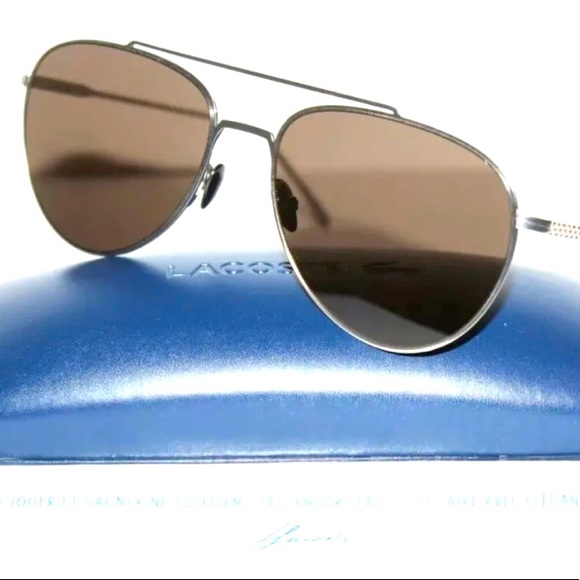 Lacoste | Accessories | New Lacoste Sunglasses L95s 28 Aviator Matte ...